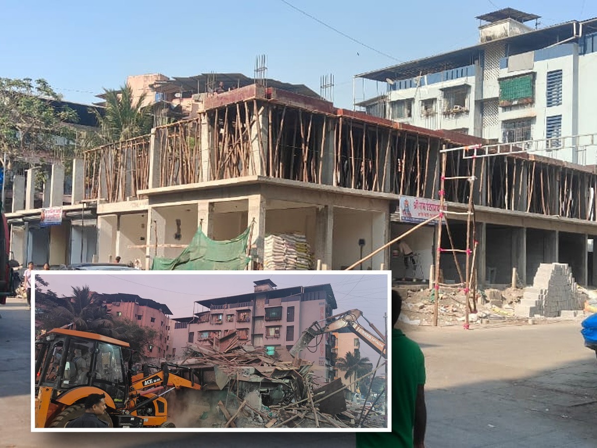 CIDCO Demolishes Unauthorised Ground Plus One RCC Construction in Nerul ...