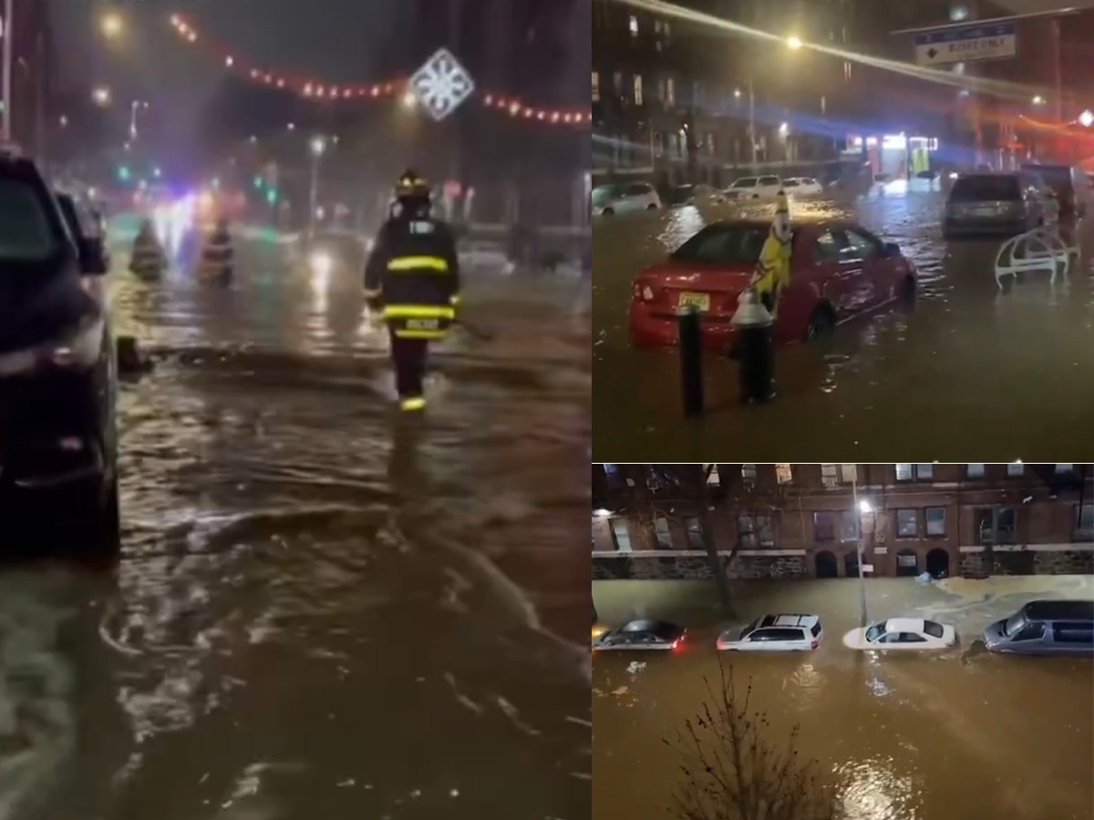 New York Water Pipe Burst: Bronx Street Flooded, Vehicles Submerged ...