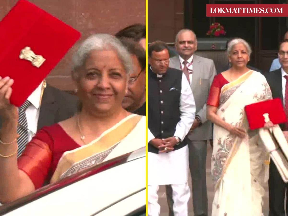 Budget 2025: FM Nirmala Sitharaman Wears Cream and Gold Saree With Madhubani Border Design by ...