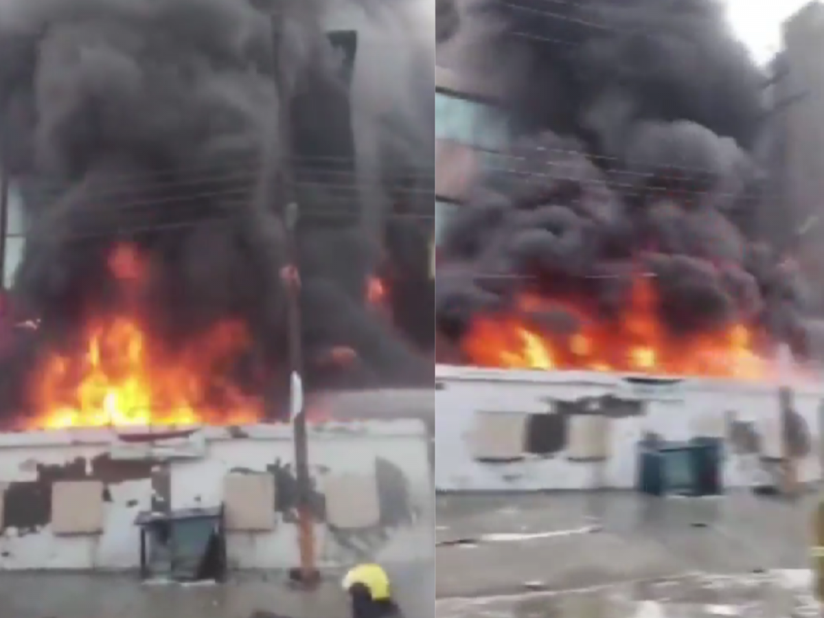 Noida Factory Fire: Massive Blaze Erupts at Plastic Bag Manufacturing Unit in Sector 80 (Watch ...