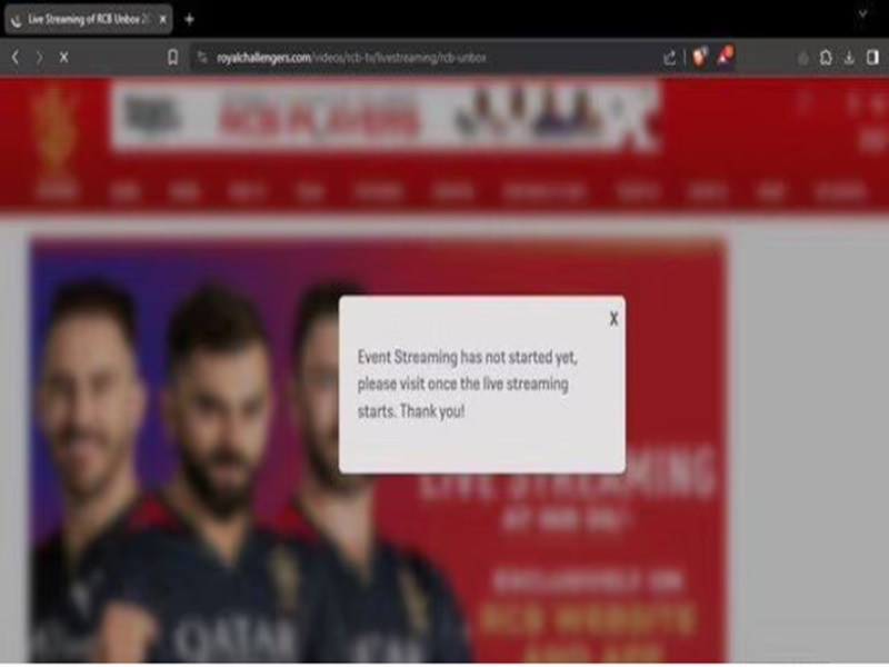 RCB App and Website Crash Ahead of New Jersey Launch for IPL 2024 ...