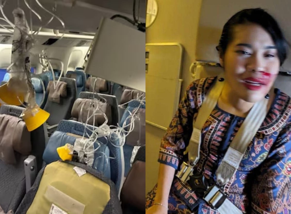 Singapore Airlines Flight's 1,800 Meter Drop; Inside Footage Goes Viral ...