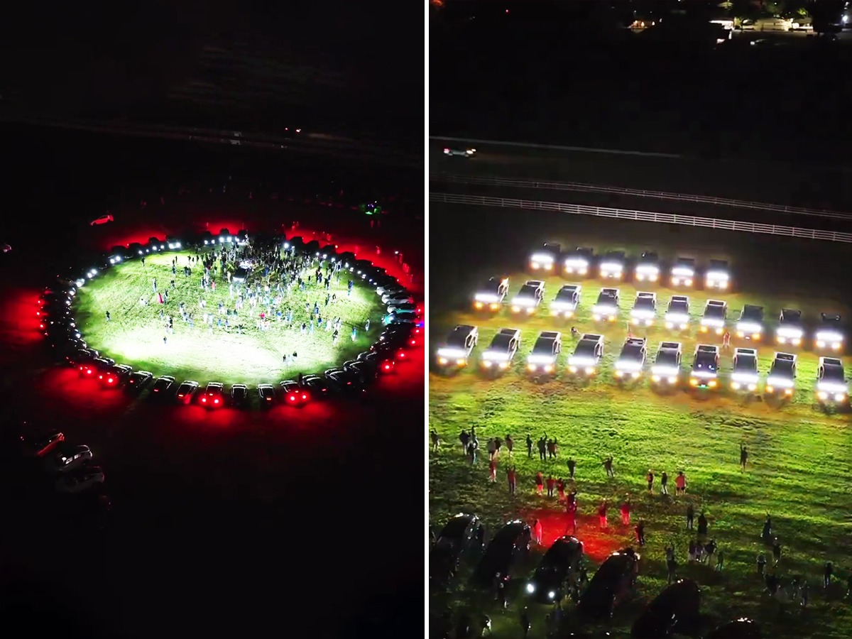 'Super Cool': Elon Musk Shares Stunning Video of Tesla Cars Light Show ...