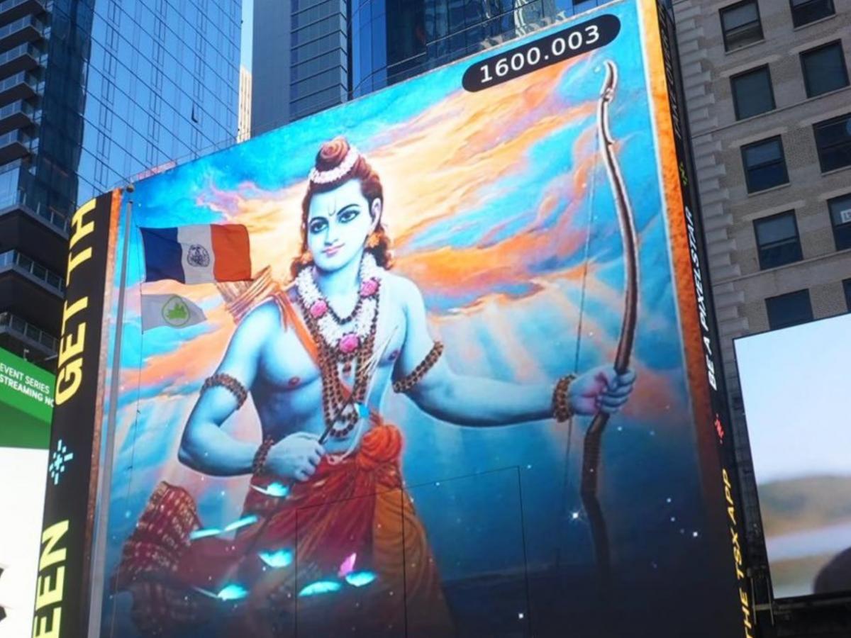 Indian Diaspora Lights Up Times Square to Celebrate Ram Mandir ...