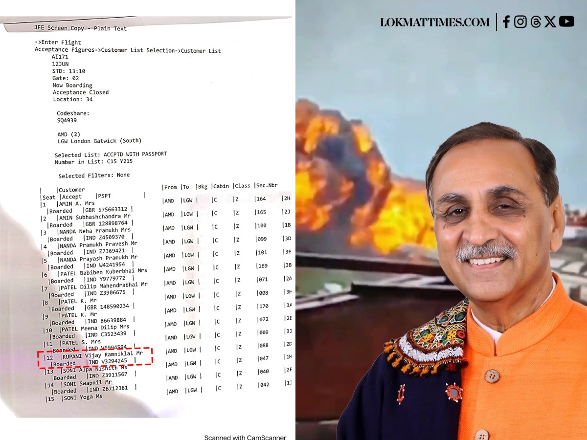 Ahmedabad Plane Crash: Former Gujarat CM Vijay Rupani Among 241 Dead in ...
