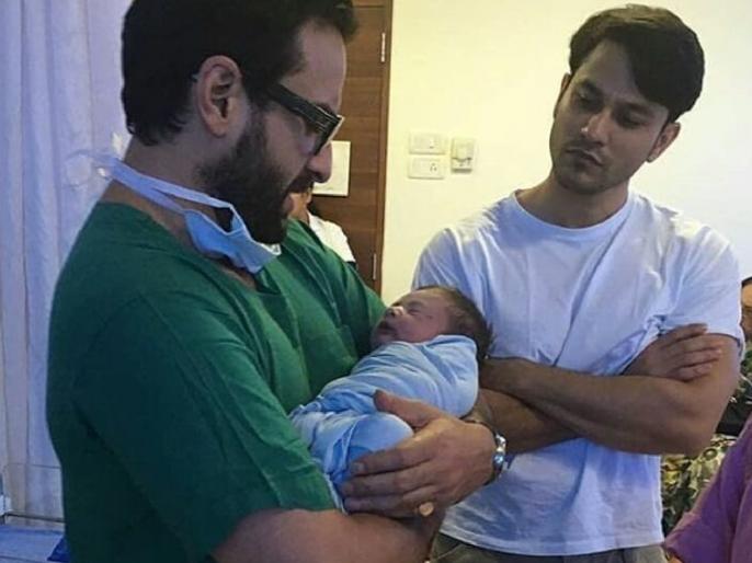 Unseen picture of Saif Ali Khan cradling Taimur minutes after his birth ...