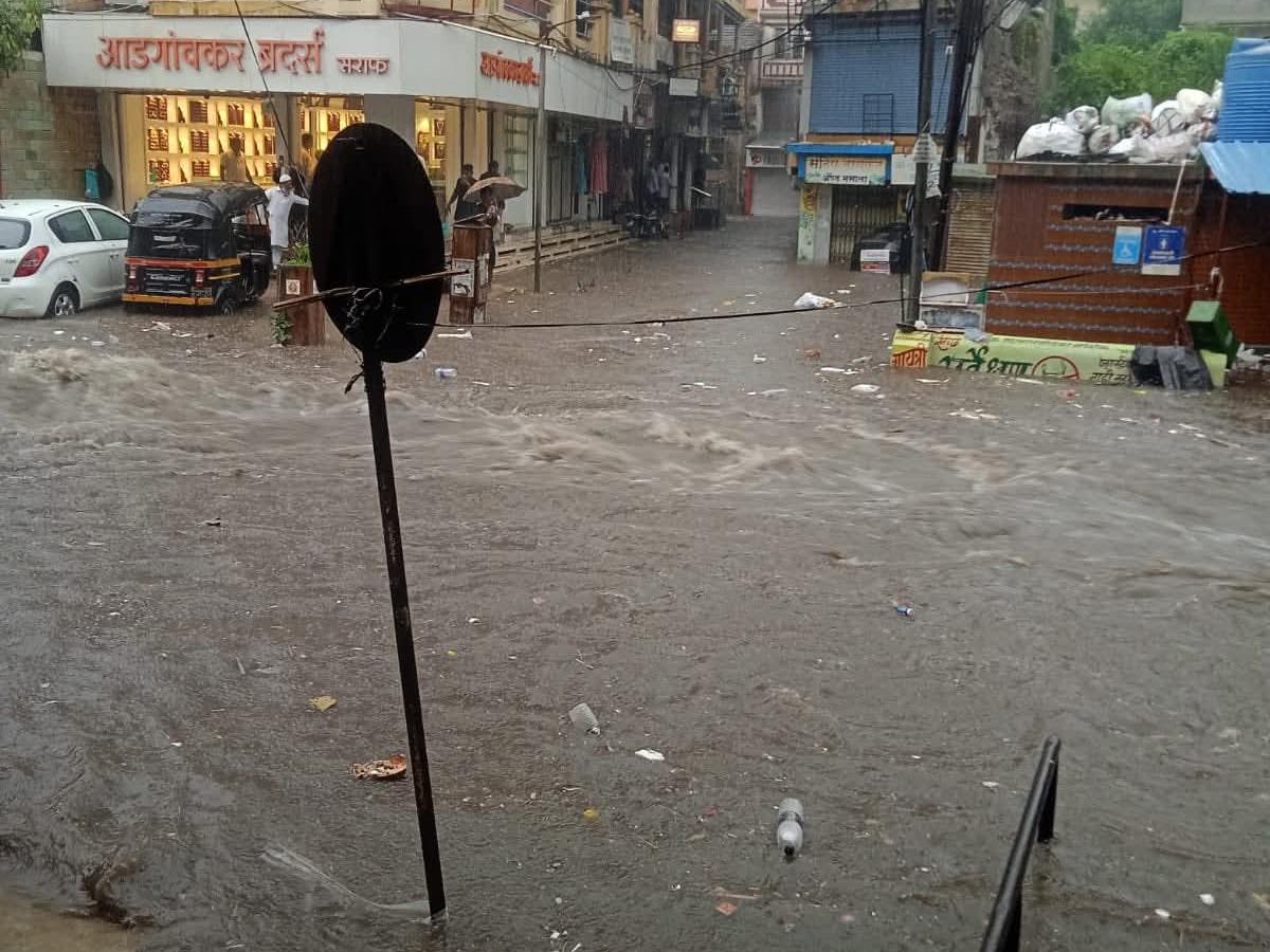 Nashik Rains: Yellow Alert Continues as Heavy Rainfall Causes Waterlogging in Several Areas ...