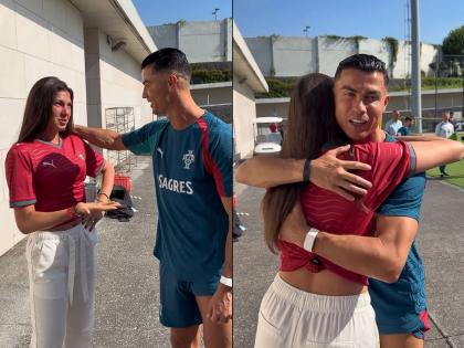 Who Is Celine Dept? Cristiano Ronaldo Hugs Tearful Fan at Portugal's ...