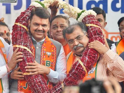 Chief Minister Devendra Fadnavis and BJP State President Ravindra ...