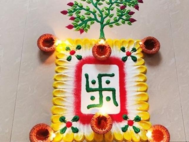 New Rangoli Designs for Tulsi Vivah 2024: Easy, Simple, and Beautiful ...