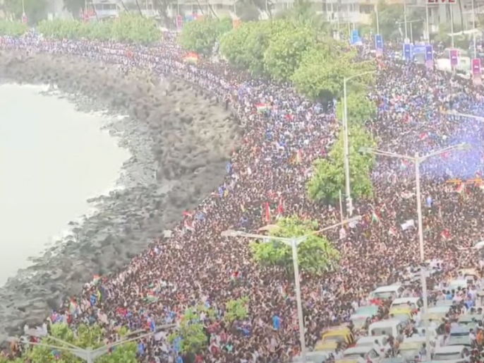 Team India Victory Parade: Massive Crowd Throngs Mumbai's Marine Drive ...