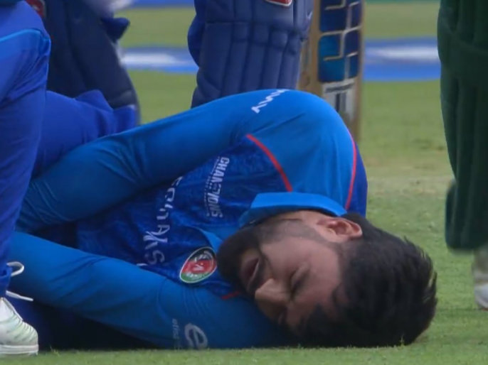 Rashid Khan Suffers Wrist Injury During Afghanistan vs South Africa ICC ...