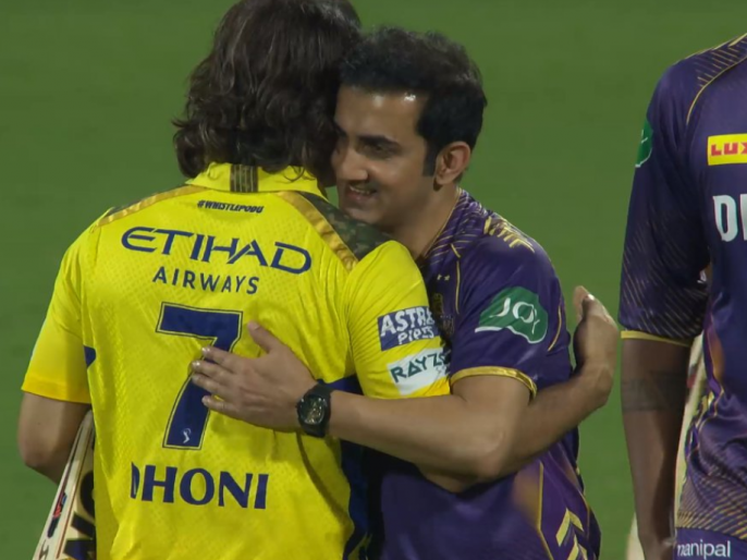 WATCH: MS Dhoni Shares Warm Hug With Gautam Gambhir After CSK vs KKR IPL 2024 Match, Video Goes ...