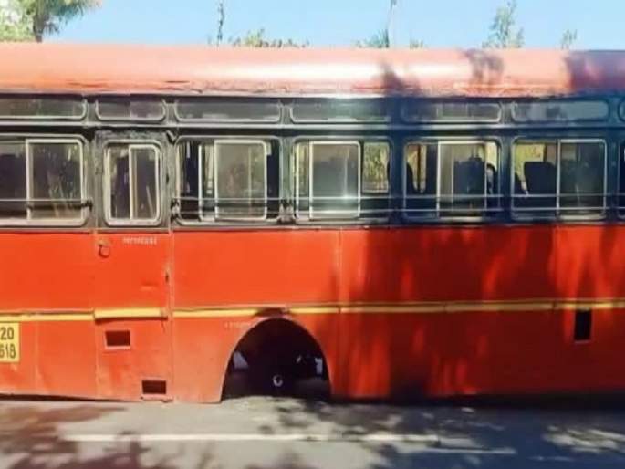 MSRTC bus narrowly avoids disaster as wheels detach mid-journey - www ...