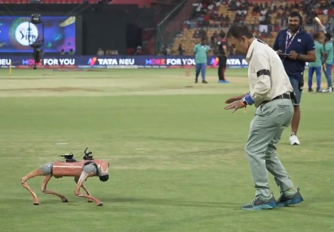 IPL 2025: Sunil Gavaskar Plays with Robotic Dog ‘Champak’ at ...