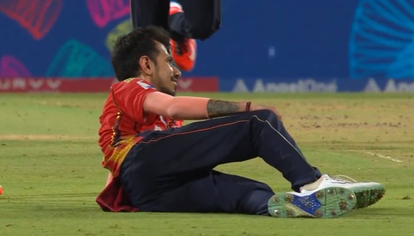Yuzvendra Chahal Strikes His Iconic Pose After Taking Hat-Trick During CSK vs PBKS IPL 2025 ...