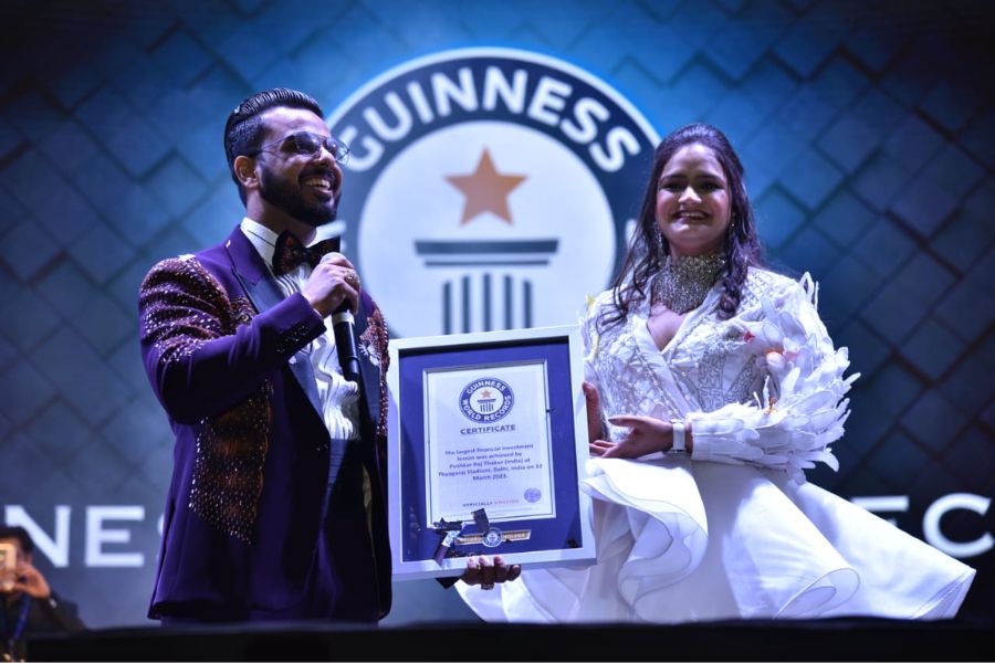 Youtuber Pushkar Raj Thakur made the Guinness World Record for largest ...