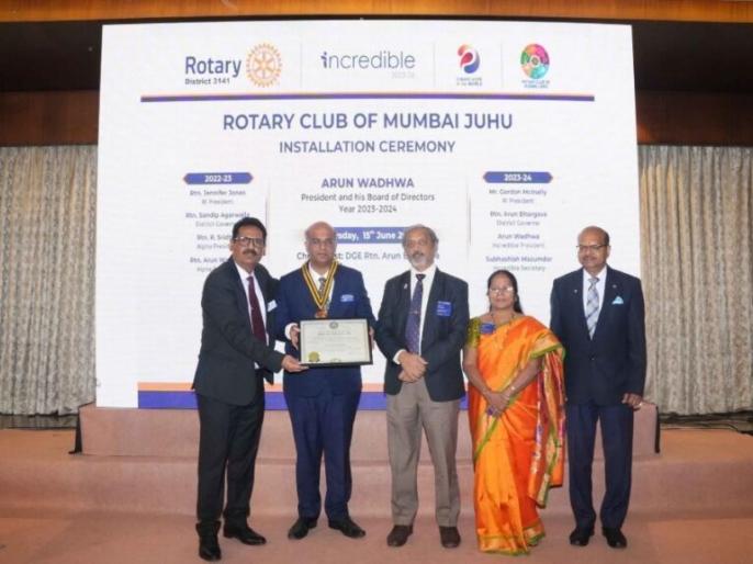Installation Ceremony of Rotary Club of Mumbai Juhu held on 15th June ...