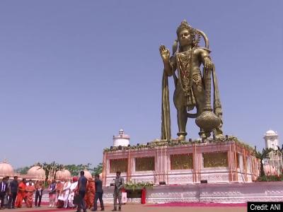 Amit Shah unveils 54 feet tall statue of Lord Hanuman at Sarangpur ...