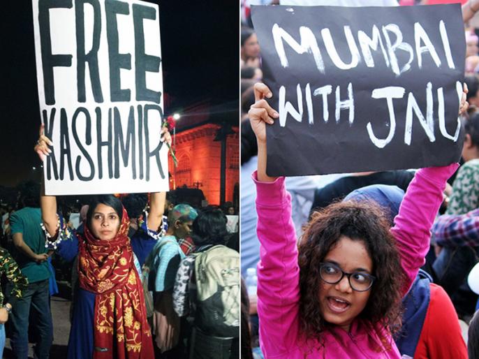 Jnu-Student-Protest: Jnu Attack: Night-Long Protest At Gateway Of India ...