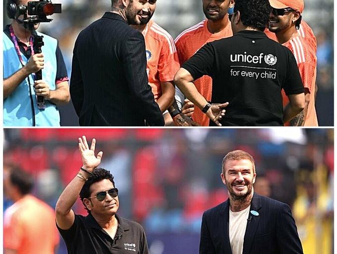 CWC23 Beckham meets Tendulkar: स्टेडियम में प्रवेश किया तो हजारों ...