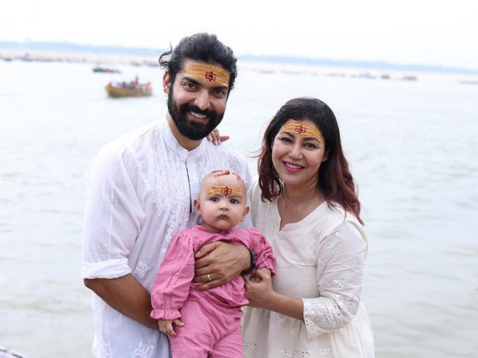 Gurmeet Choudhary Debina Bonnerjee Daughter Divisha mundan ceremony in ...