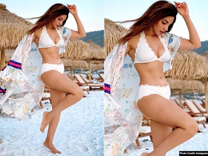 Hotness Alert Shama Sikander Hot White Bikini Picture Raise